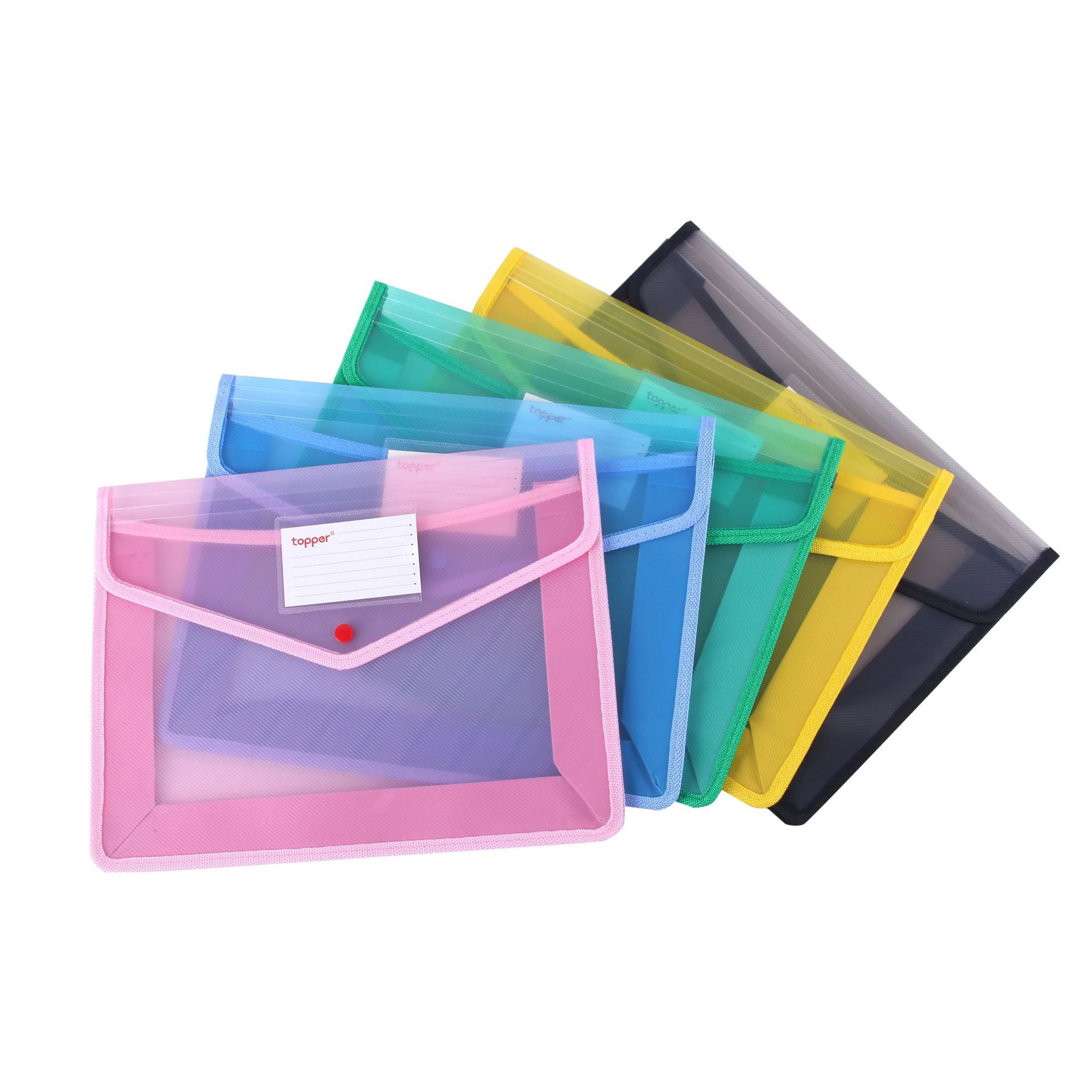 Office Supplies A4 Clear Pocket Expanded Plastic Envelope Document Bag ...