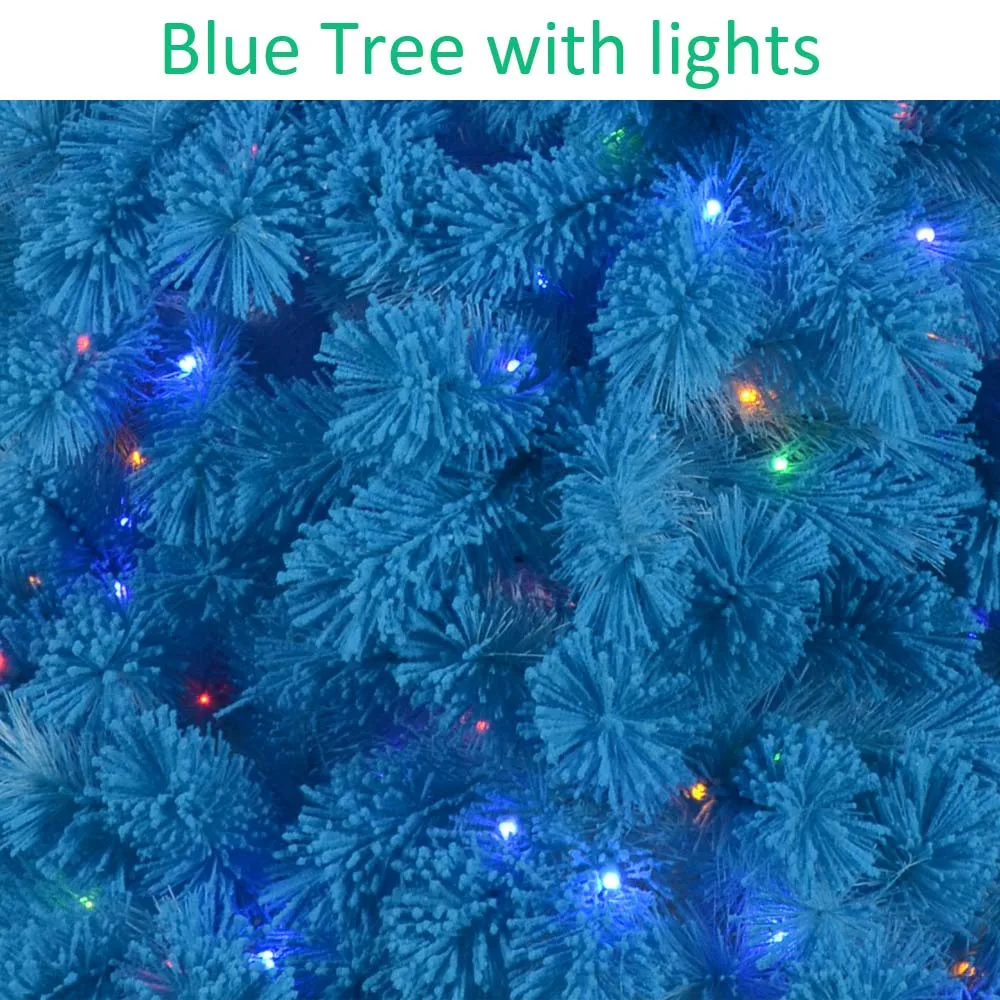 Blue Spruce Artificial Tree With Multicolor Lights - Buy Blue Christmas ...
