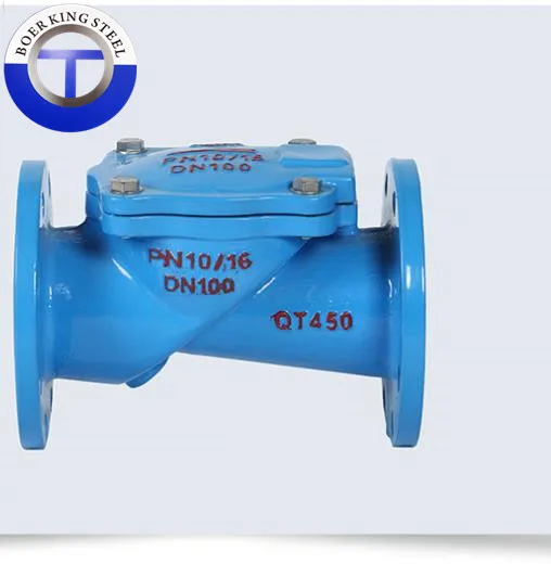 Dn200 Cast Iron Qt450 Flange End Rubber Disc Check Valve Factory Price ...