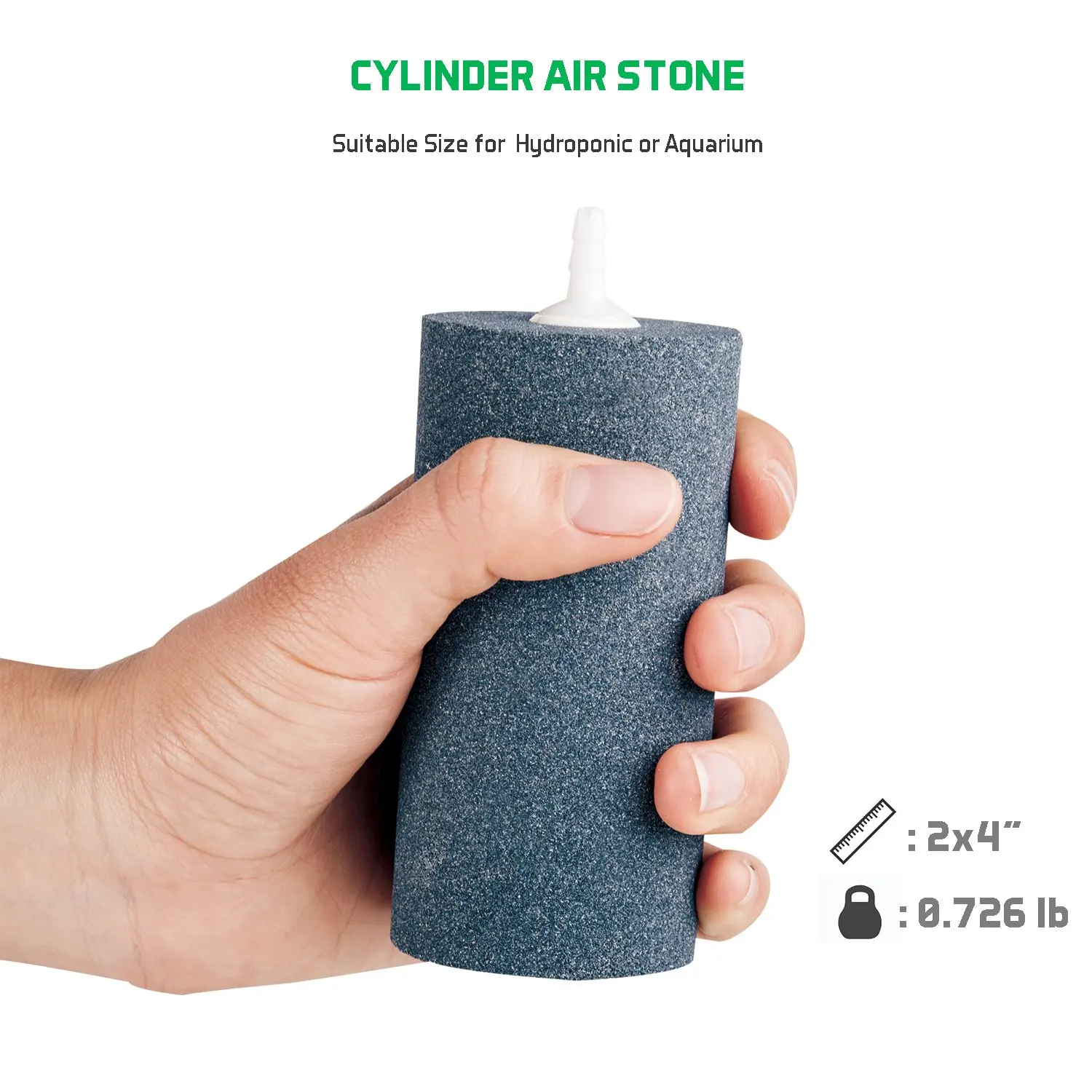 Large Air Stone Cylinder for Aquarium and Hydroponics