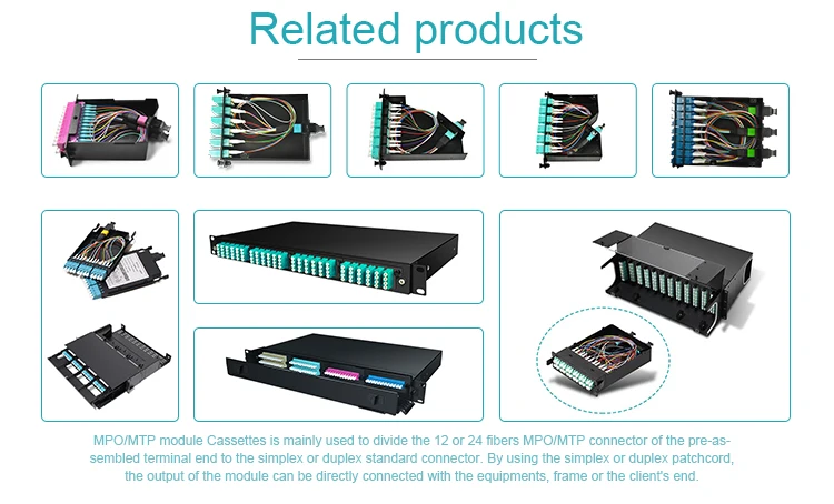 10G 40G High Density MPO/MTP-LC Optical Cassettes for FTTH