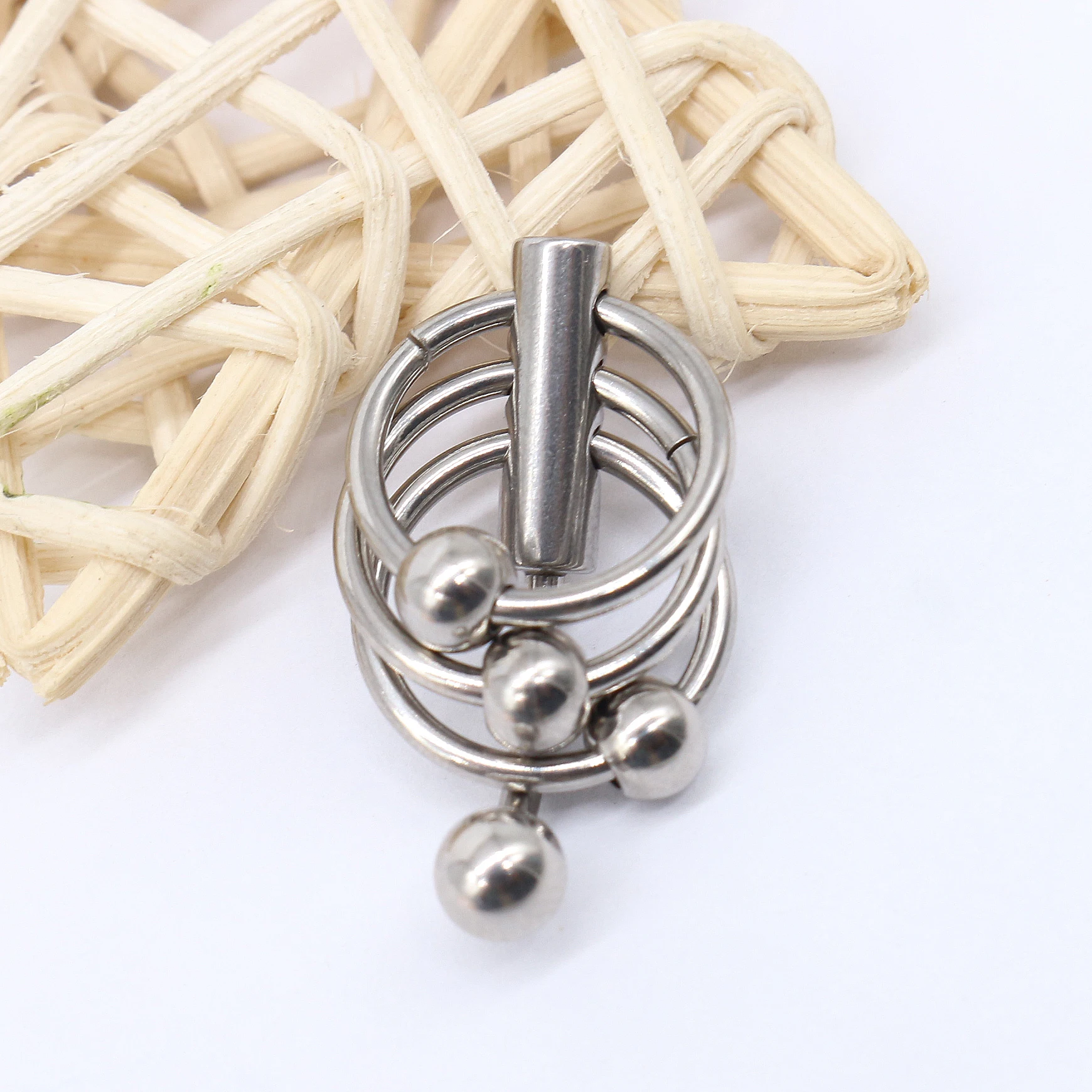 Gaby Jewelry Stainless Steel Clitoral Hood Piercing Belly Ring