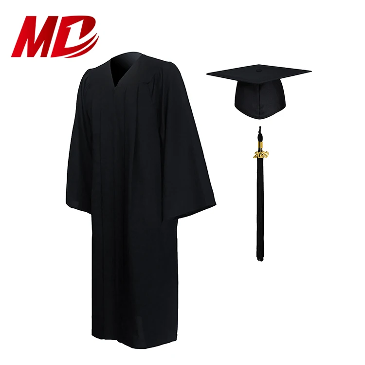 Mondon Custom Made Matte Black Graduation Gown With Cap- Taiwan Style ...