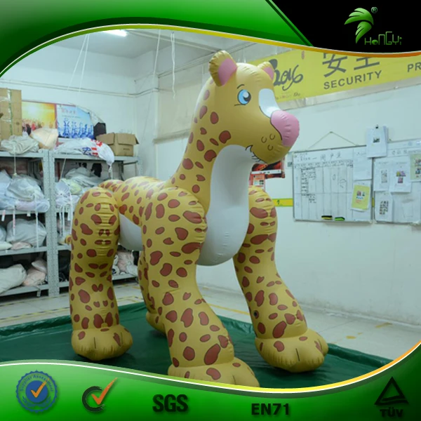 Hongyi Inflatable Yellow Leopard Pool Toys Custom Cartoon Animal ...