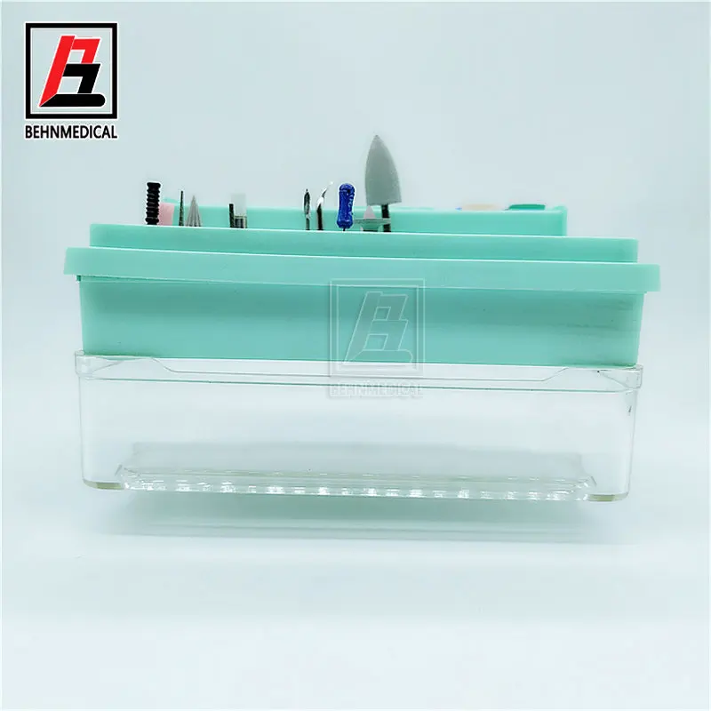 Multi-function Instrument Box Plastic Dental Disinfection Box For Burs ...