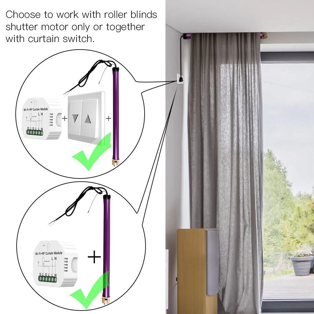 Smart Curtain Switch Module - Control Your Blinds via Wifi