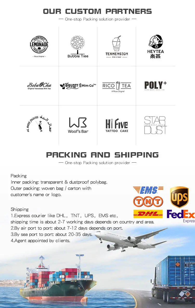 Custom Printed Bubble Tea Film 90mm 95mm 98mm Disposable Plastic Cup ...