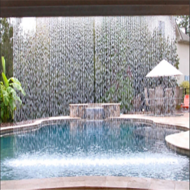 Outdoor Decorative Water Waterfall Wall Rain Curtain Fountain Indoor