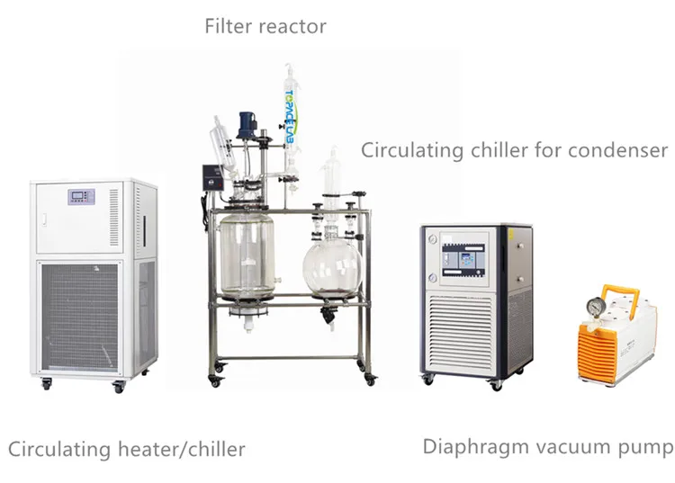 100 Liter Jacketed Glass Crystallization Tank Decarboxylation Reactor ...