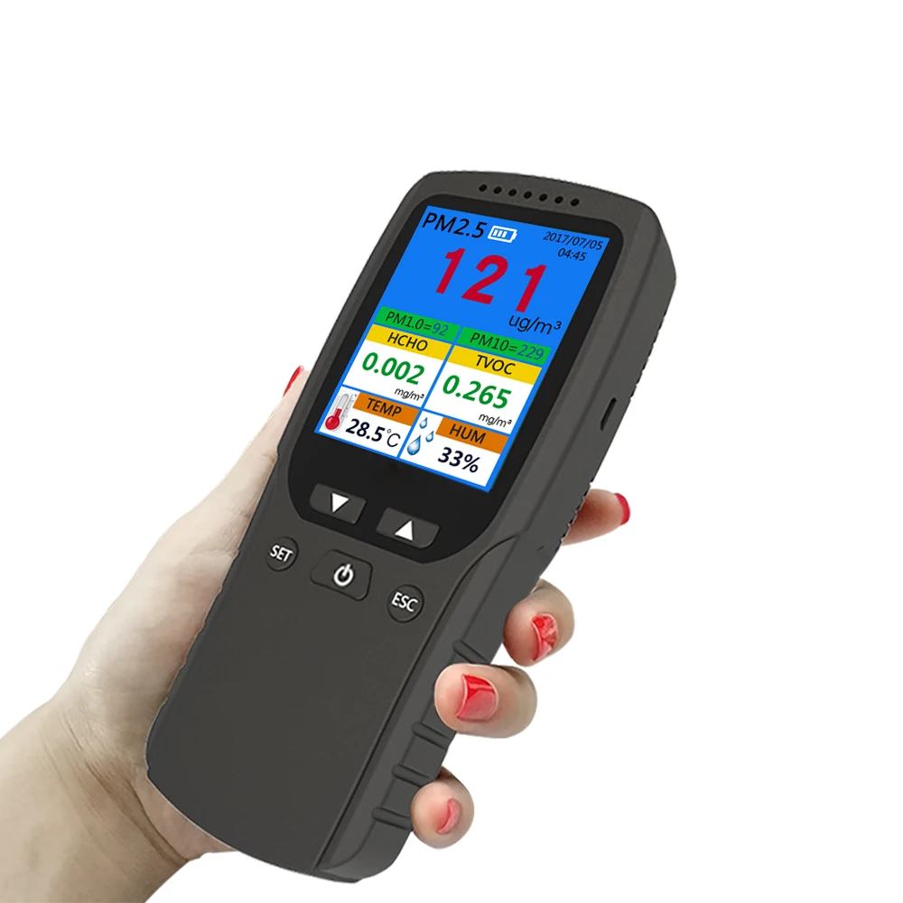 Handheld Air Quality Monitor - Formaldehyde & TVOC Detector