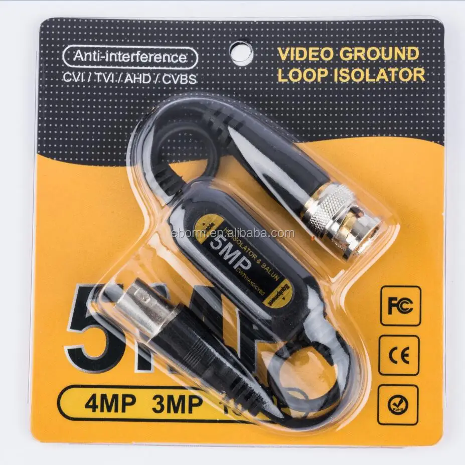 HD CVI TVI AHD CVBS Balun Passive Video Ground Loop Isolator