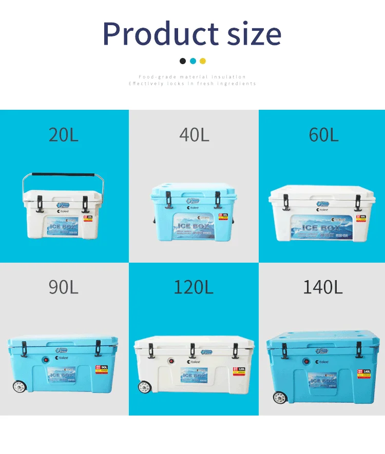 Tolee 140L Rotomolded Plastic Cooler with Wheels - Customizable Thermal ...