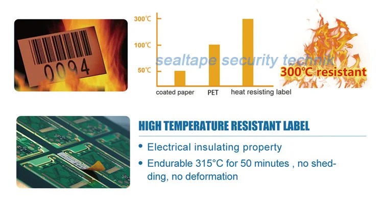 Waterproof Industrial High Temperature Resistant Sticker Roll Custom ...