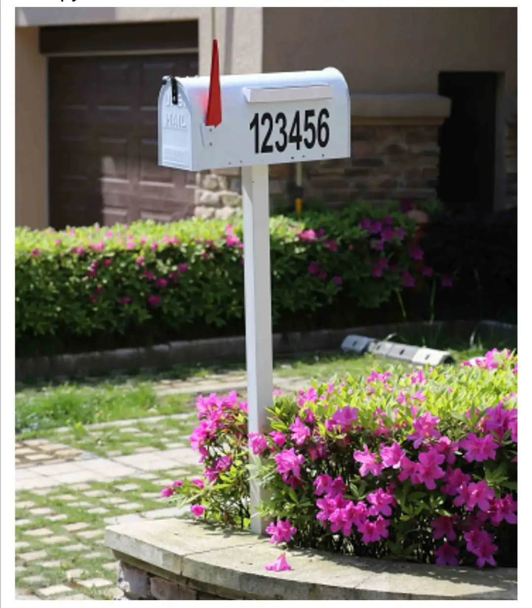 American Style Metal Mailbox With Both Sides Solar House Number Led ...