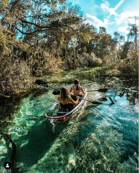 Clear Plastic Boat - Durable 2 Person Kayak for Drifting