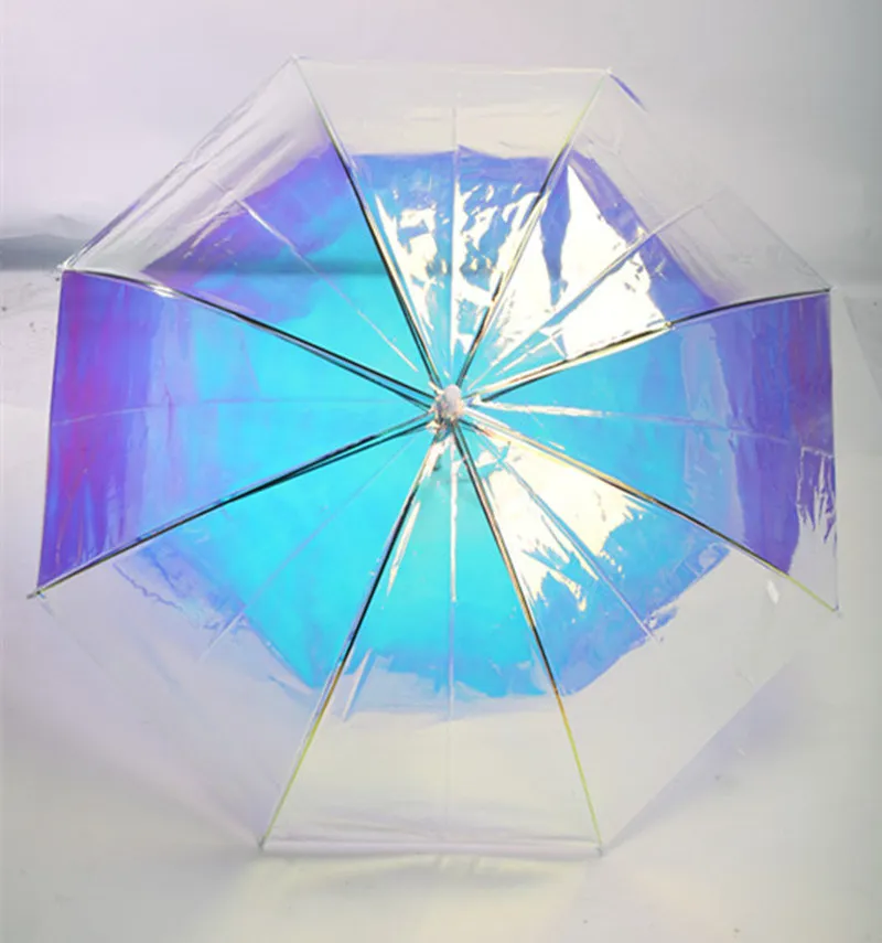 Transparent Umbrella with Iridescent POE Panels