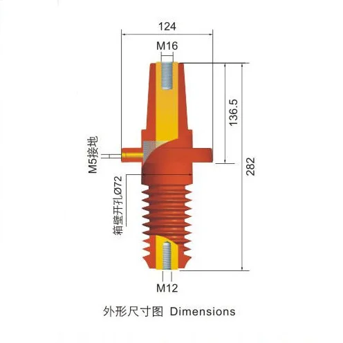 12kv 630a Insulated Epoxy Resin Dead Break Bushing Designed For High ...