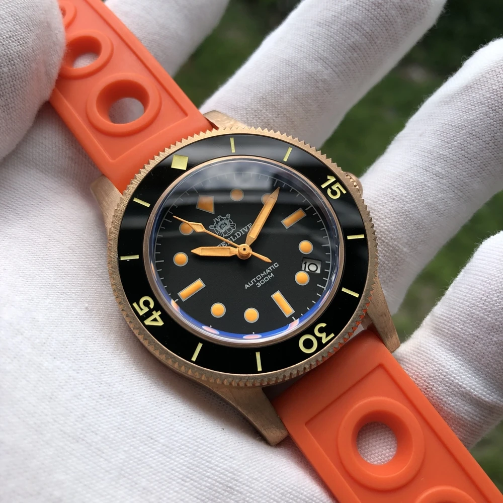 Bronze Dive Watch! Sd1952s Steeldive No Logo Sterile Dial Nh35 ...
