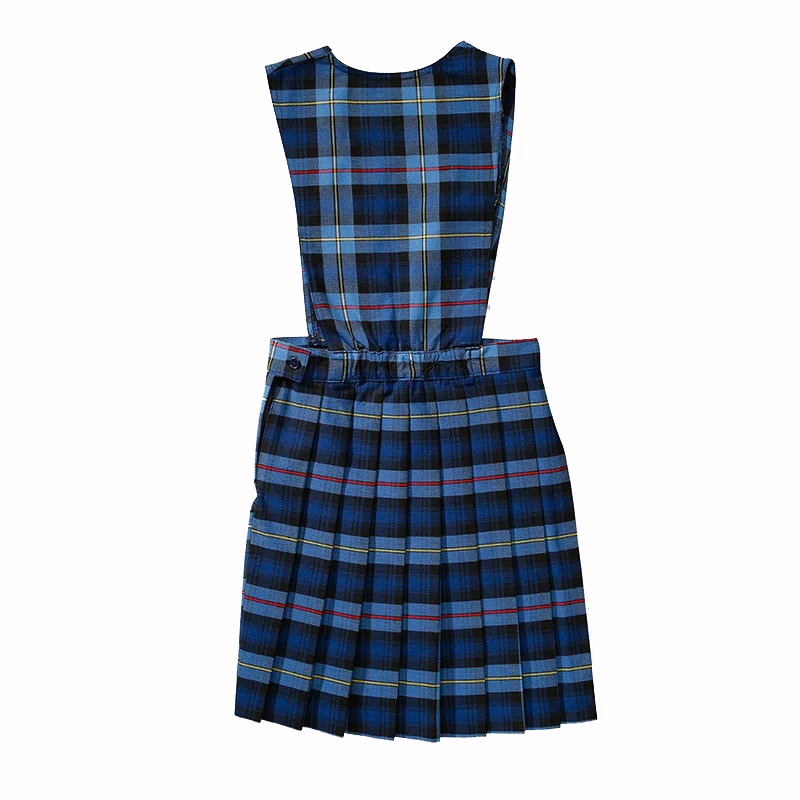 Girls Plus School Uniform Plaid V-neck Pleated Plaid Jumper - Buy ...