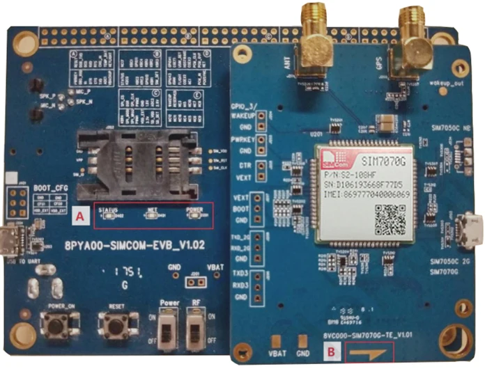 Simcom Sim7070g Sim7070 Multi-band Cat-m And Nb-iot Evolution Kit Te Kit Cat.m(emtc)&nb-iot&gsm ...