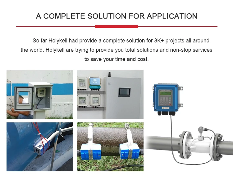 Holykell Low Cost Ultrasonic Flow Meter - Portable & Accurate