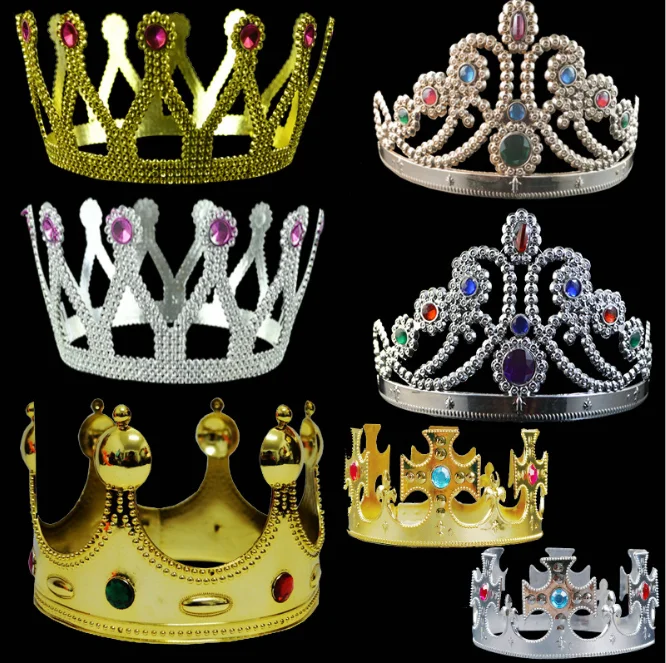 Halloween Props Adult Children King Crown Prince Crown Tiara Queen ...