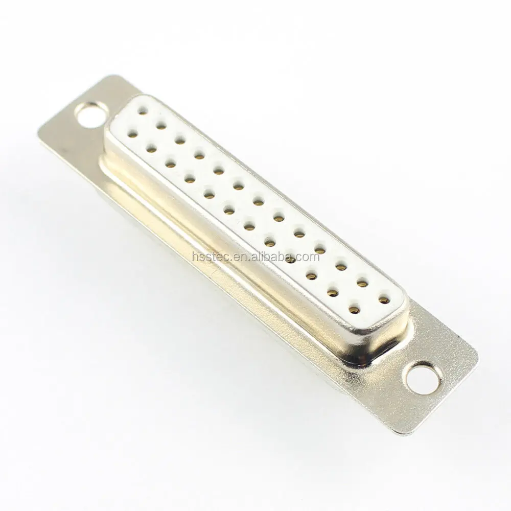 Gold Plated D-sub 25 Pin Solder Type 2 Row Straight Female Connector ...