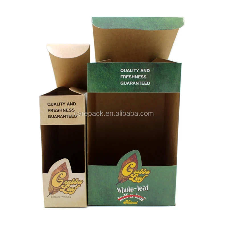 Carepack Grabba Leaf Packaging Kraft Paper Boxes Natural Tobacco Wraps ...