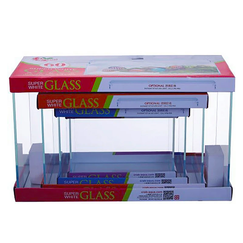 Different Sizes Ultra Clear Glass Aquarium Fish Tank Set for Fish and ...
