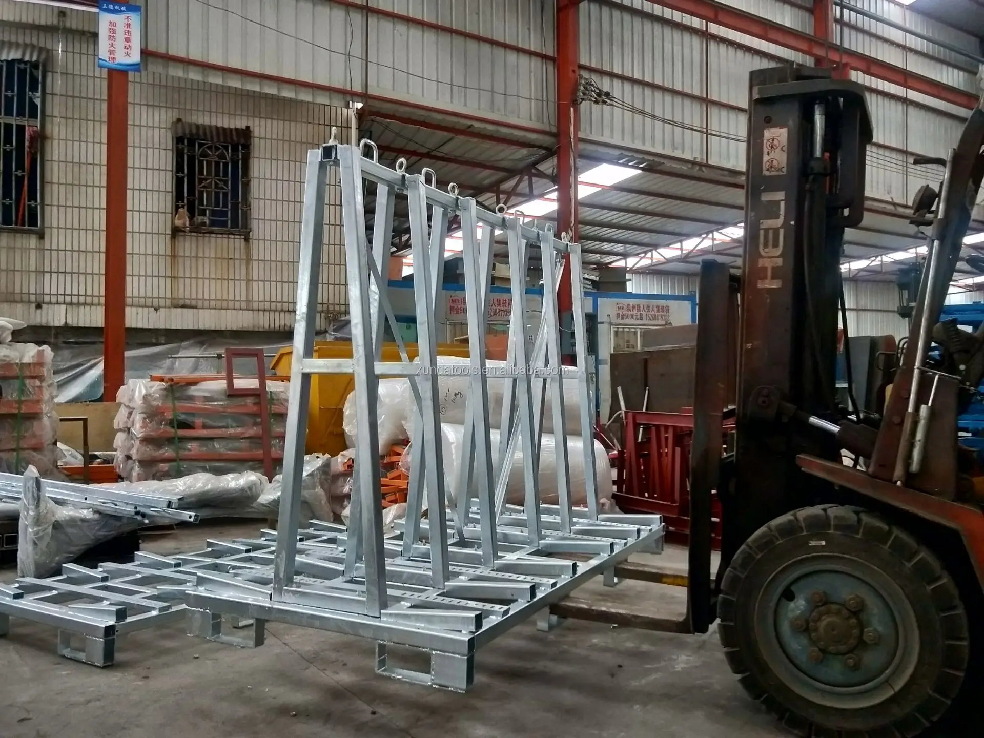 Granite Stone Slab a Frame Cart Double Sided Transport Cart