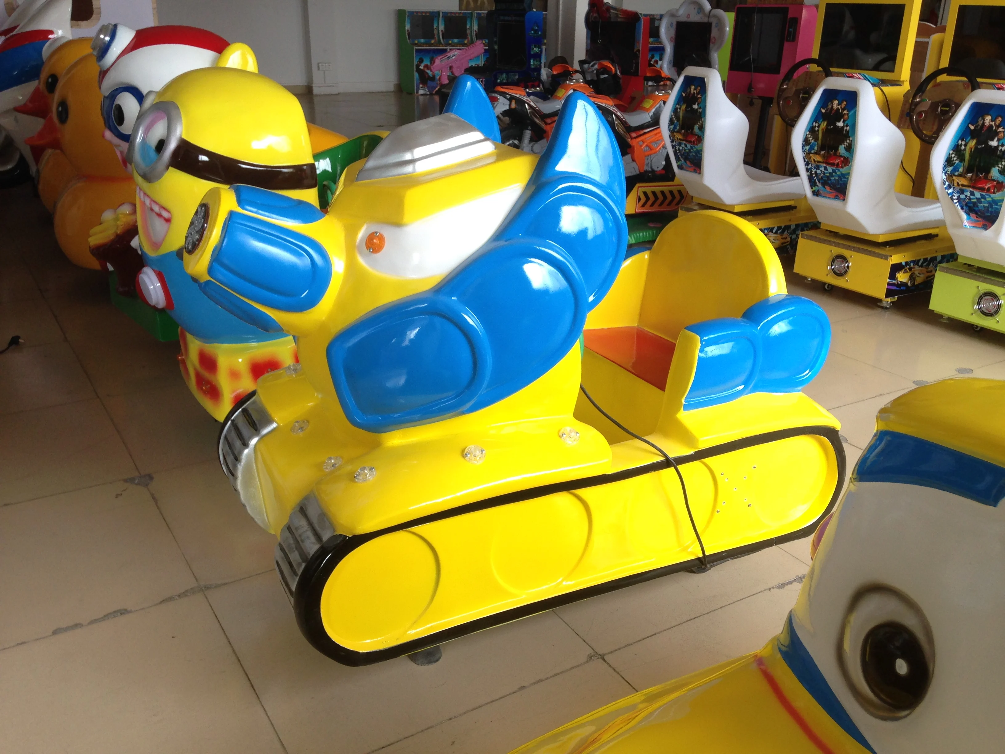Hot Sale Coin Operated Yellow Tank Kiddie Ride Car For Mall Amusement ...