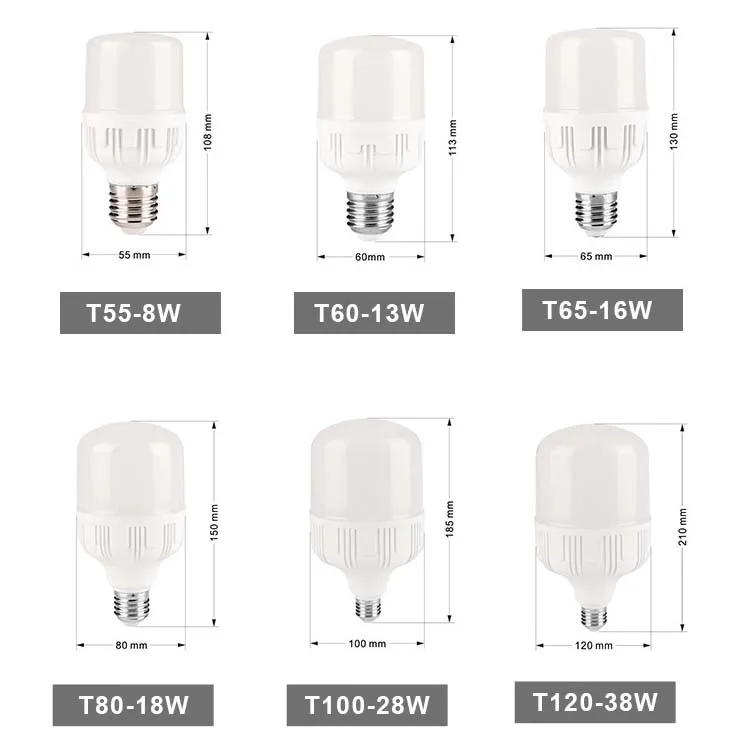 High Quality Led T Shaped Bulb E27 20w 30w 40w 50w Led Light Bulb - Buy ...