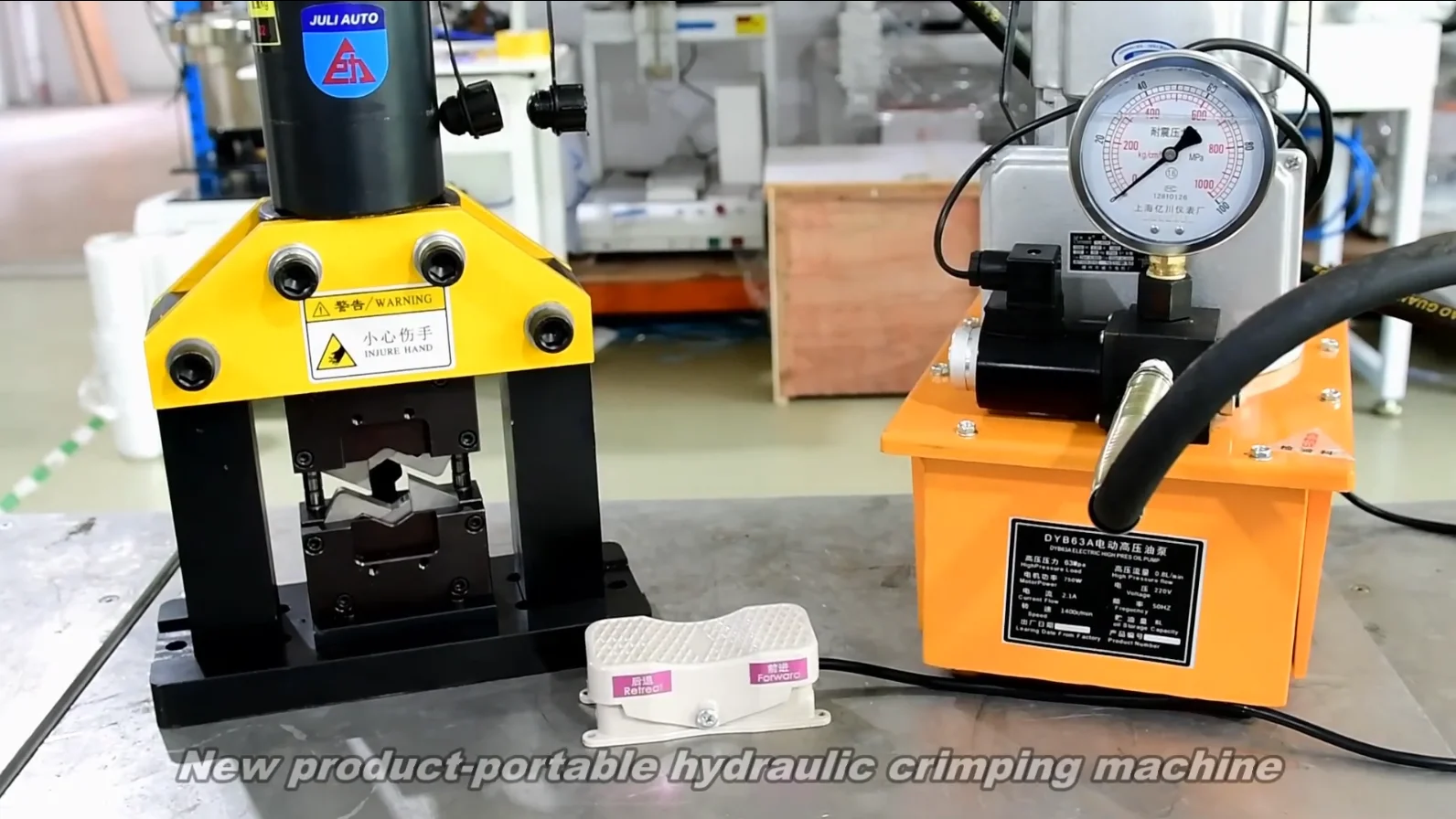 Portable Hydraulic Large Spade Copper Terminal Crimping Machine Round ...