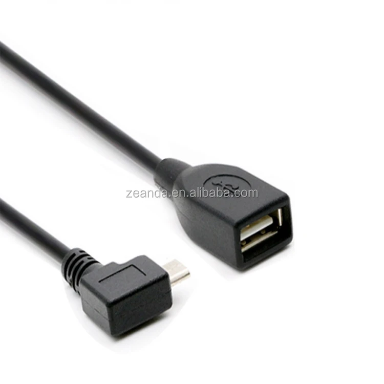 90 Degree Right Angled Micro USB Micro USB Extension Cord Cable Otg for ...