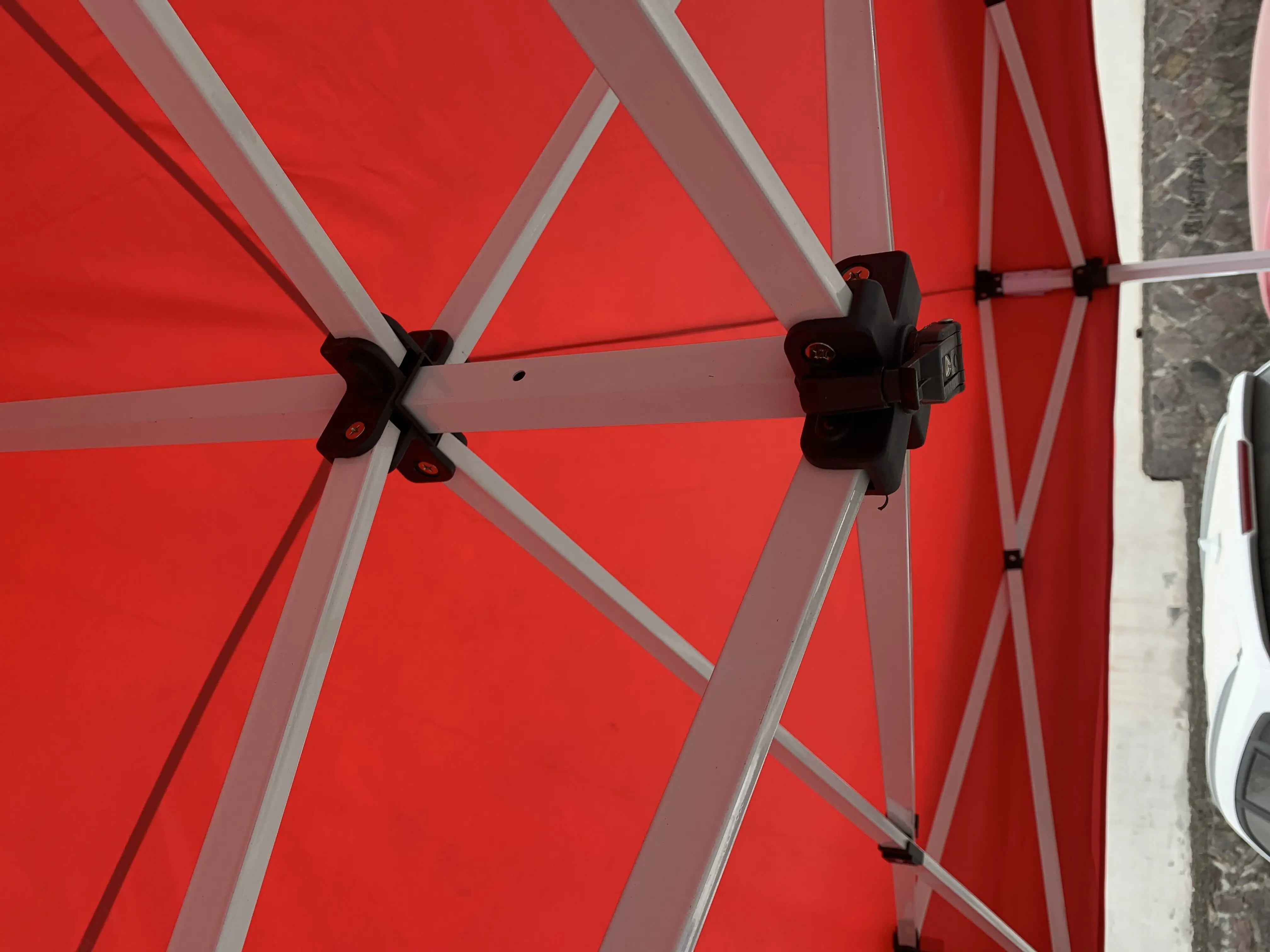10x10 Steel Frame 300d Red Canopy Folding Tent - Buy Canopy Folding ...