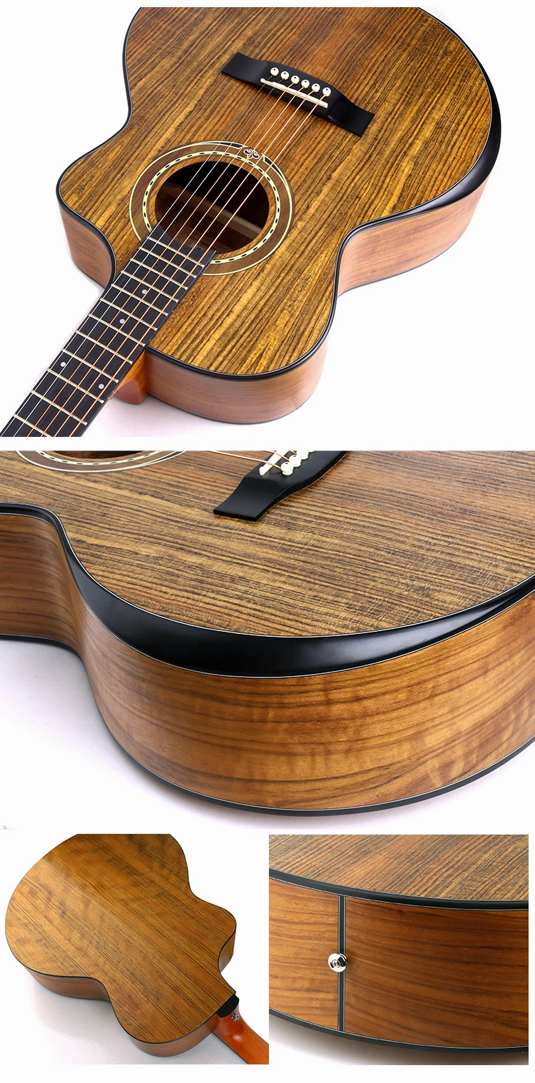 Cutaway All-walnut Matt Acoustic Guitar With Armrest - Buy 41 Inch High ...