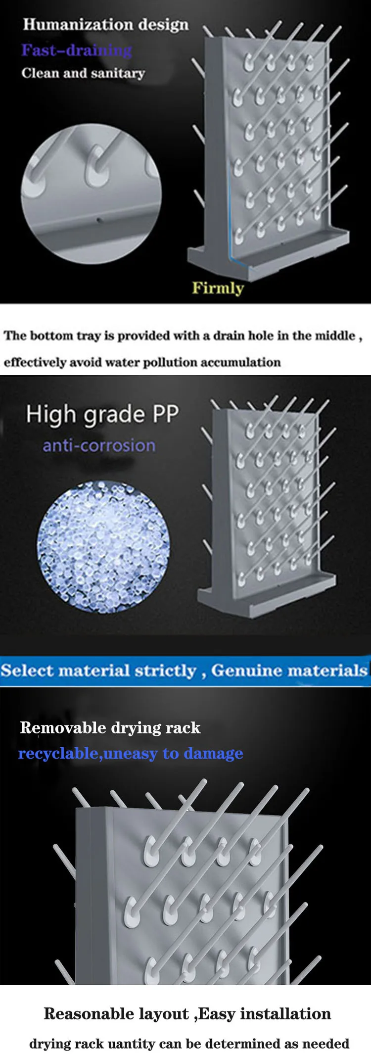Chemistry Laboratory Used Professional Glassware Drying Racks