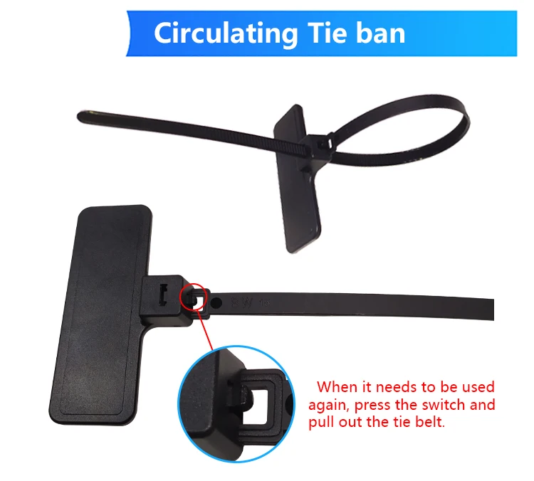 Iso14443a Nfc Zip Tie Tag Customize Qr Code N213 Rfid Hf Cable Tie ...