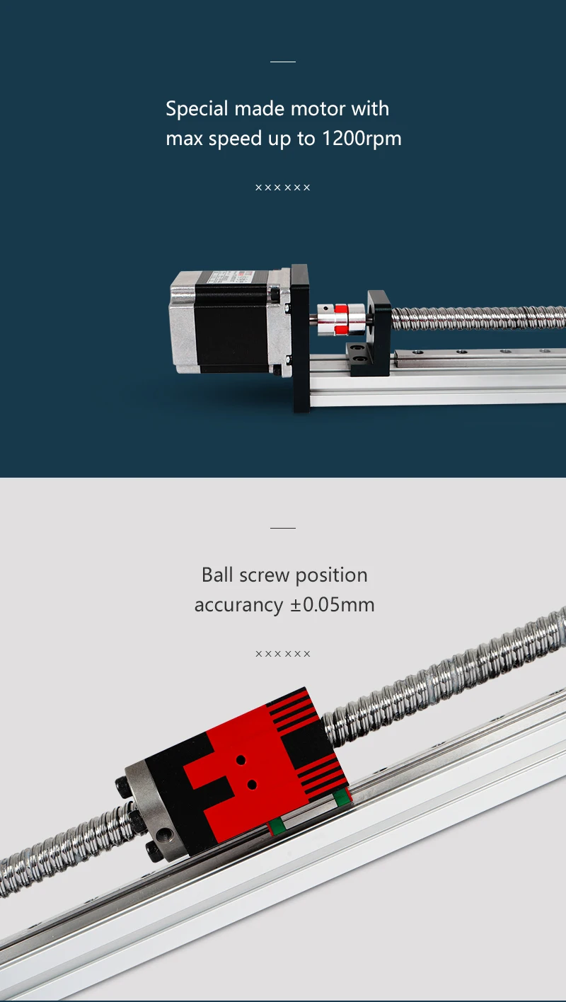 C7 Accuracy Ball Screw Motorized Linear Guide Rail For Handling - Buy ...