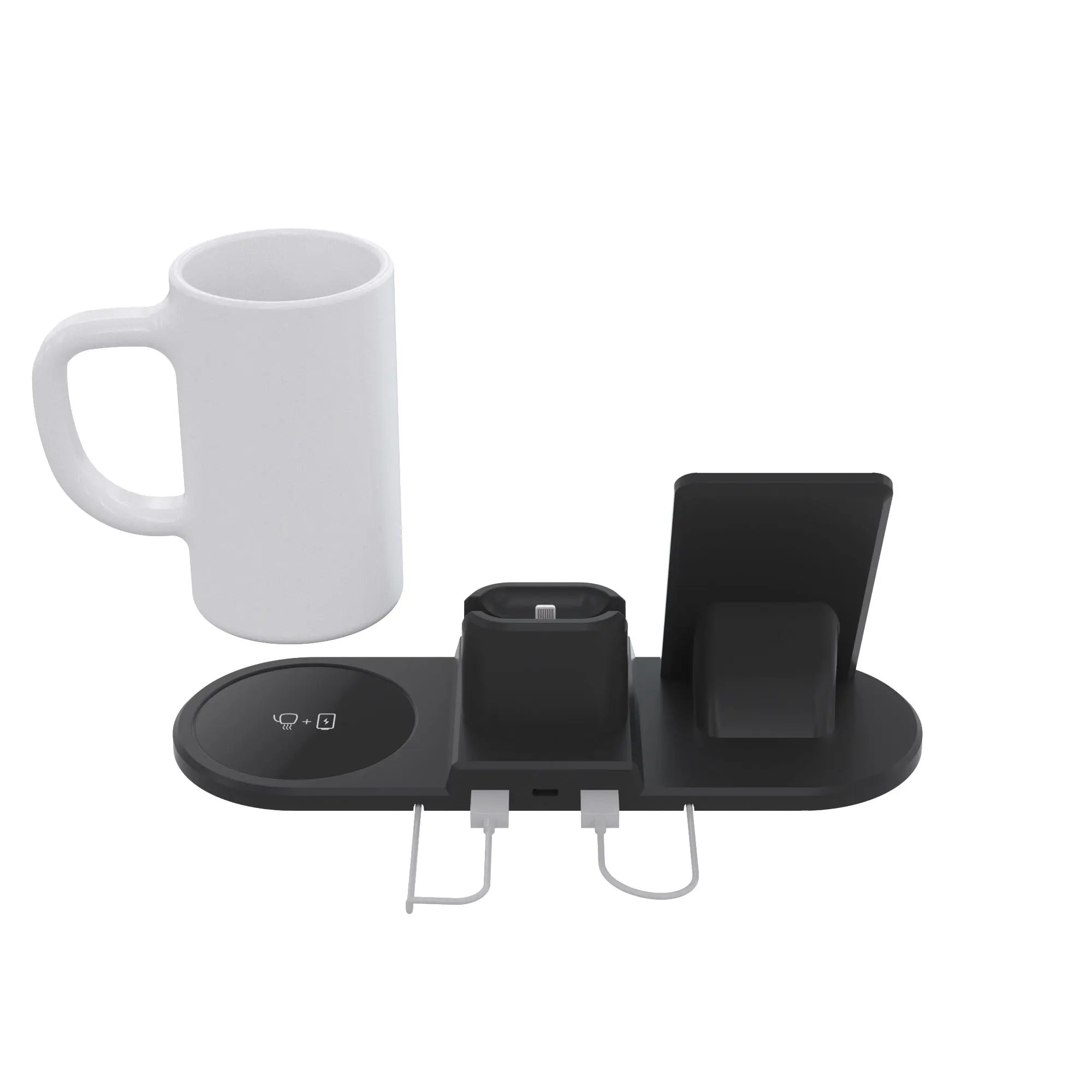 Coffee Mug Warmer Wireless Charger 4 In 1 Wireless Charging Stand Dock ...