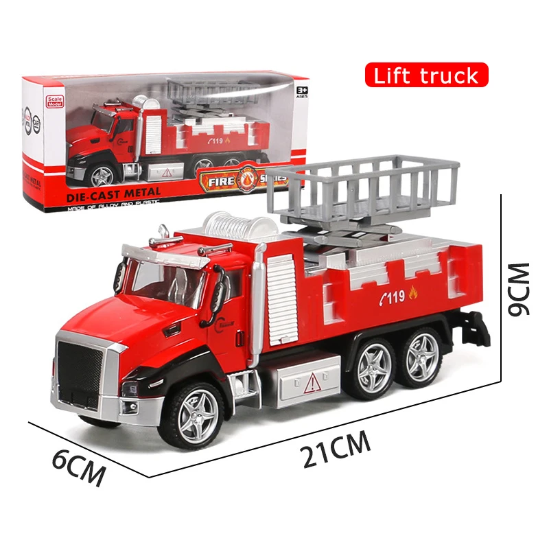 1/42 Fire Engine Series Alloy Car Kids Simulation Metal Fire Rescue ...