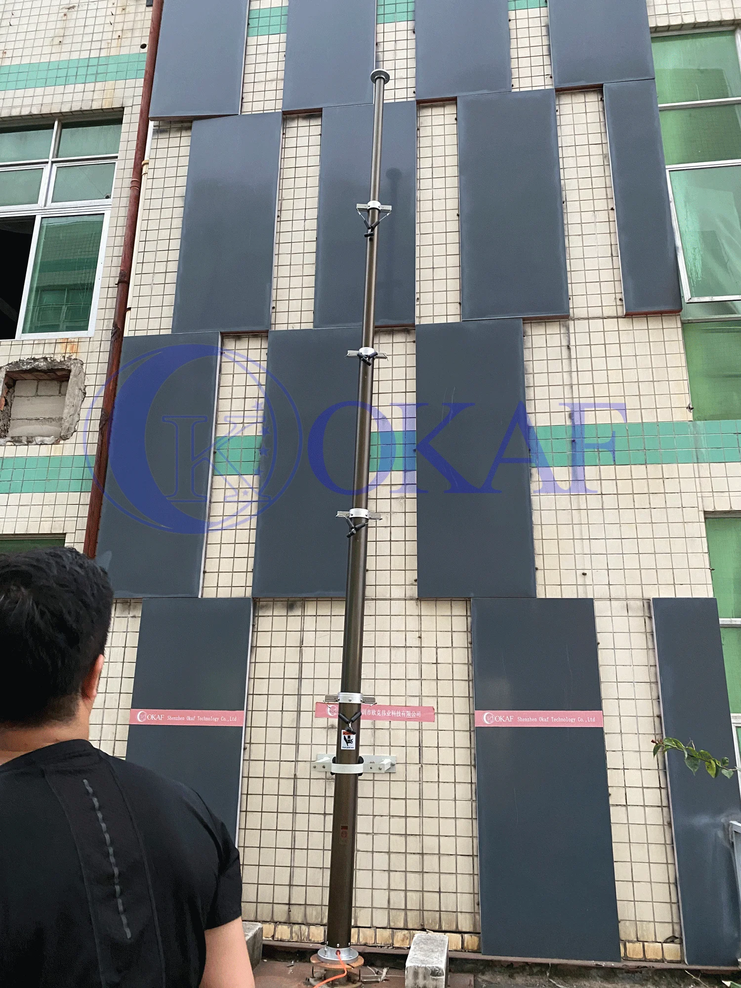 5m Portable Mobile Pneumatic Telescopic Mast for CCTV with Tripod, 19M ...