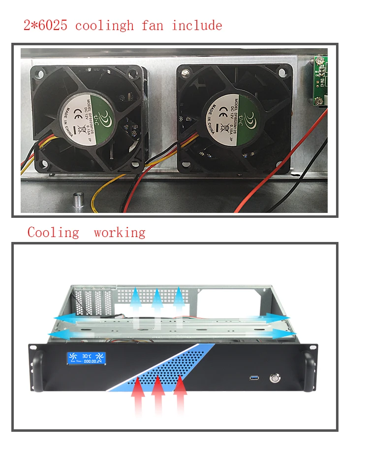 Aluminum 2u Server Chassis Short Body Server Rack Pc Good Quality ...