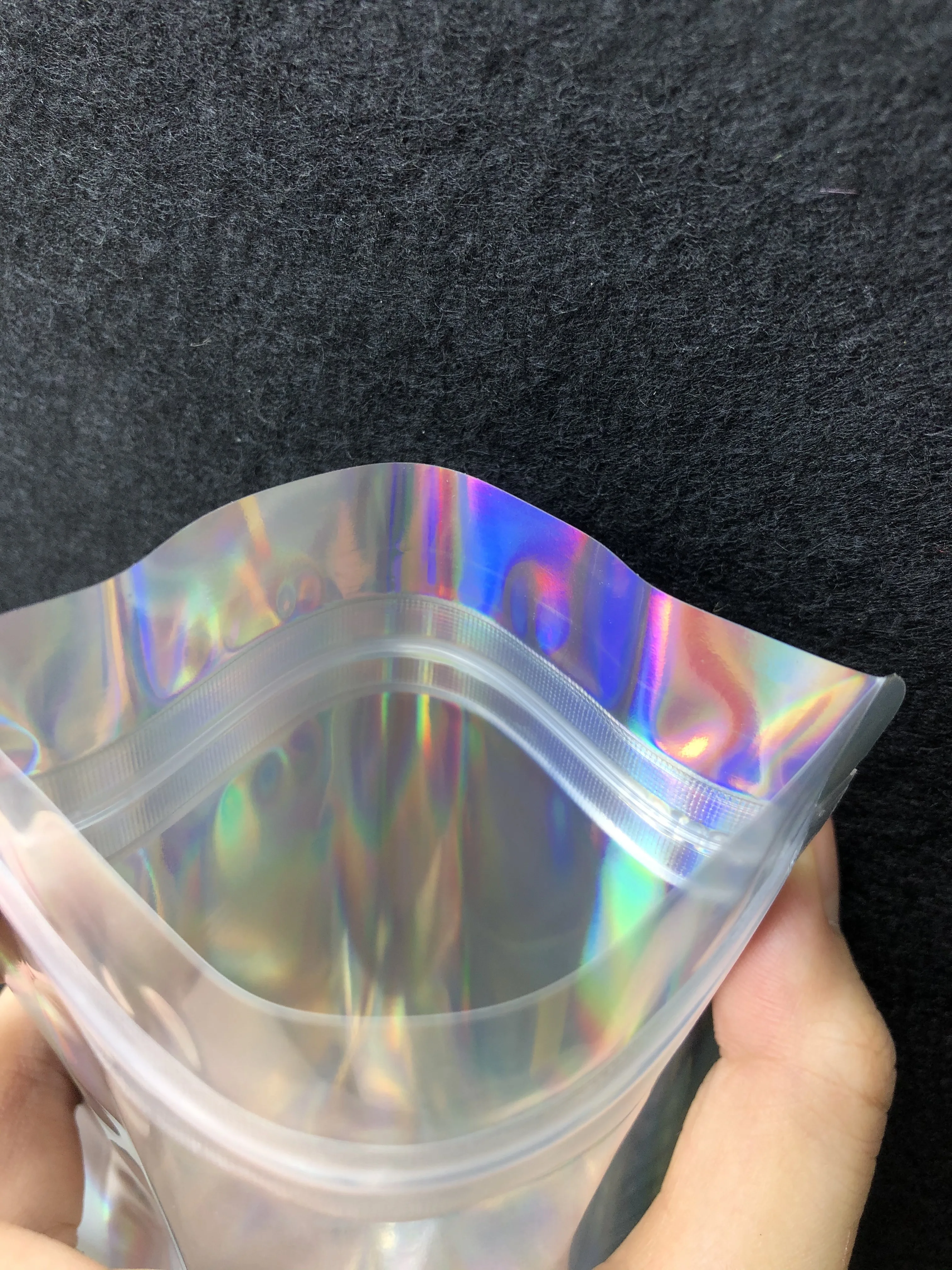 Holographic Mylar Ziplock Bags/ Aluminum Foil Hologram Food Pouch ...
