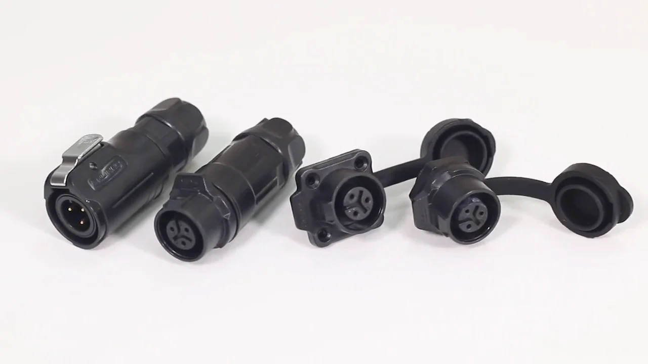 Waterproof Ip67 3 Pin Quick Disconnect Electrical Wire Plug Socket Wire ...