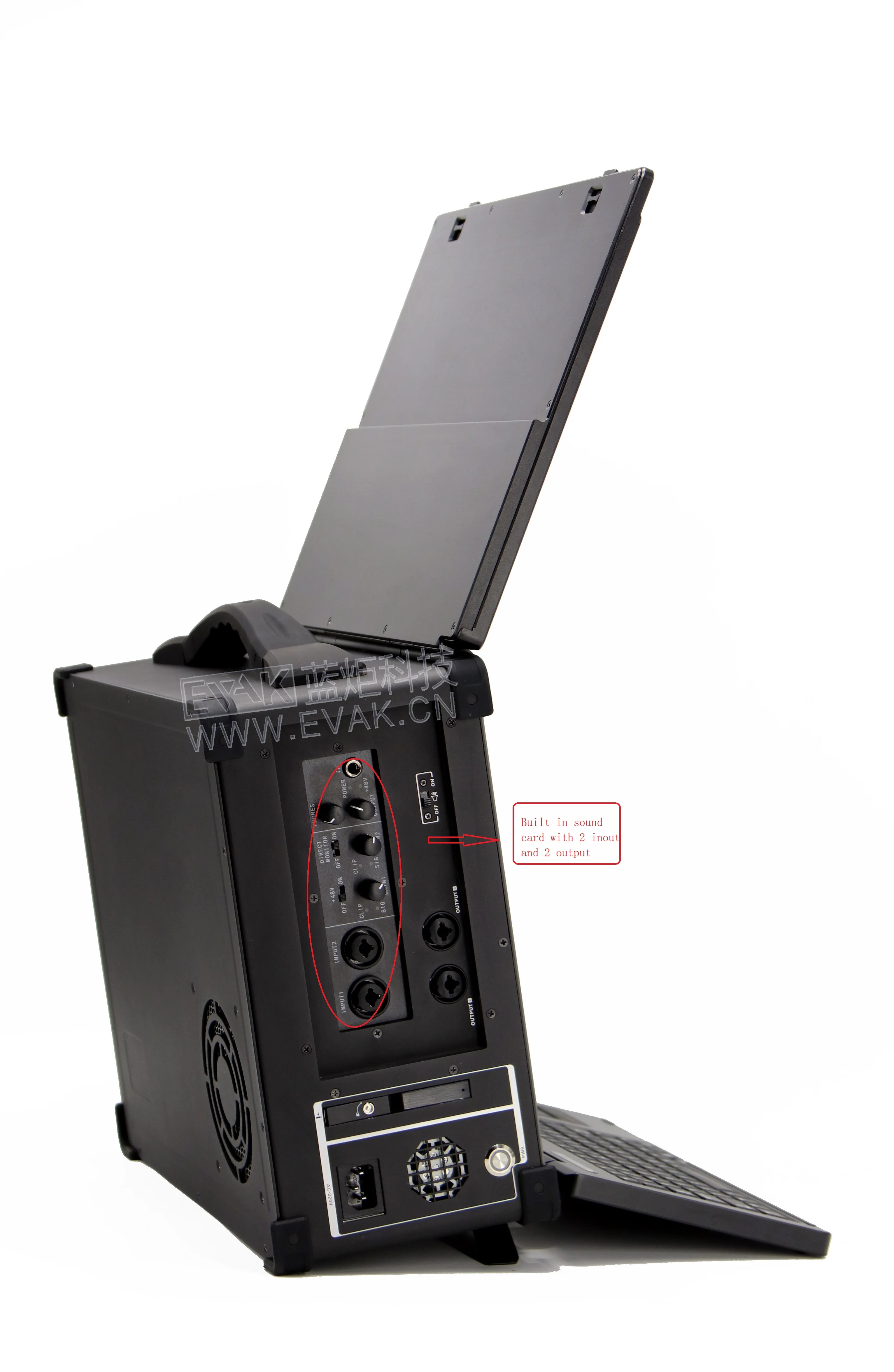 Industrial Dual Screen Rugged Portable Computer Chasis For All-in-one ...