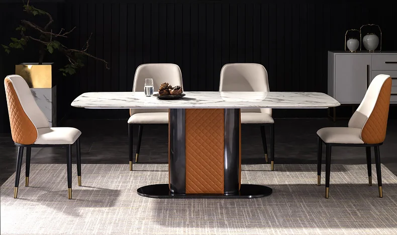 Modern Kitchen Dinner Set 4 Or 6 Chairs Dining Table Sets Hotel Dinner ...