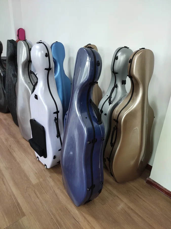 Custom OEM Cello Shaped Carbon Fiber Violin Case for Sale