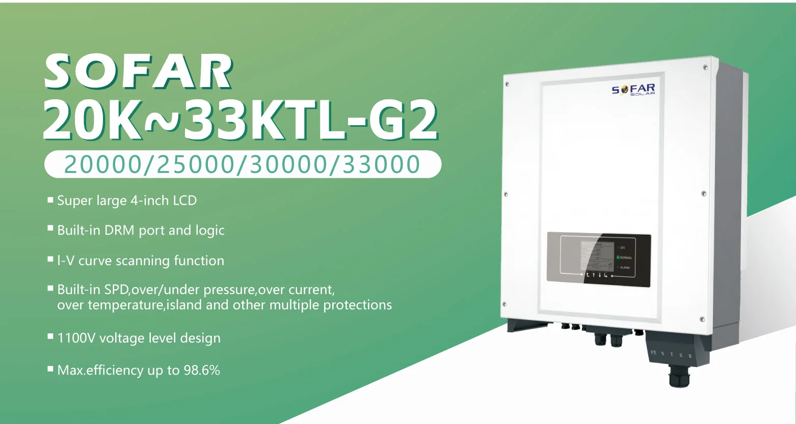 Power Inverters Three Phase 380v Solar Inverter 20kw Sofar On Grid ...