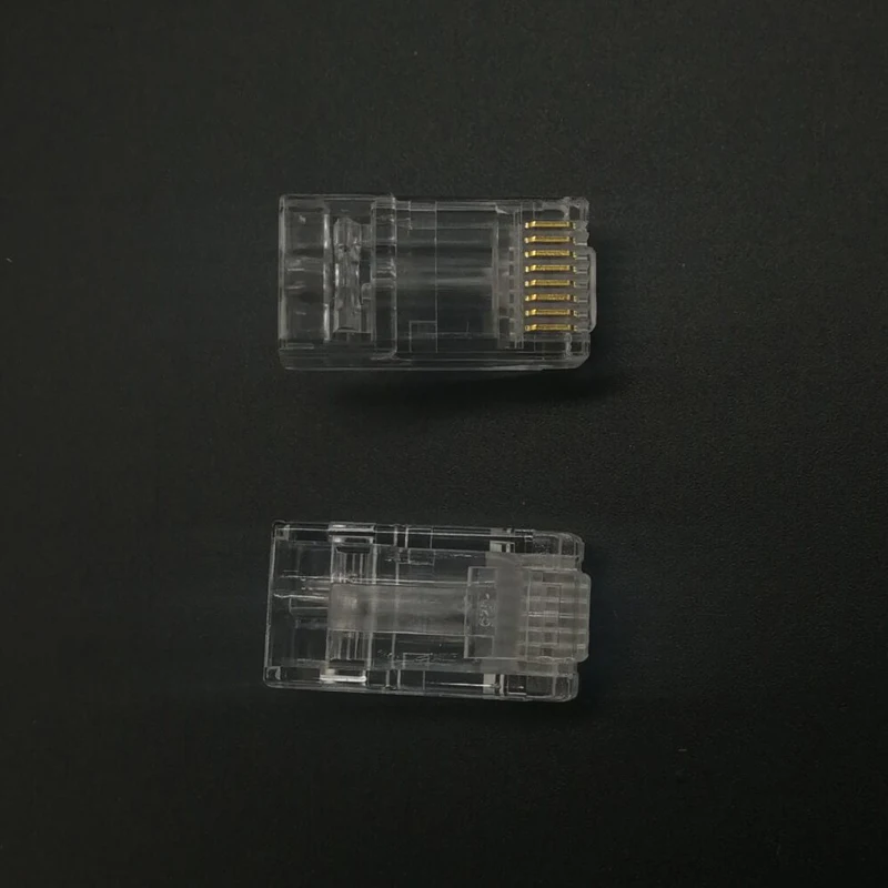 RJ45 CAT6 Connector Pass Through Ethernet RJ45 Plug 8P8C Modular Data ...